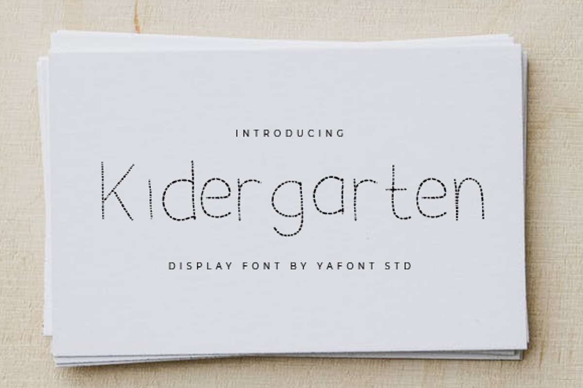 Kindergarten Font | Letterayu & Masyafi Studio | FontSpace