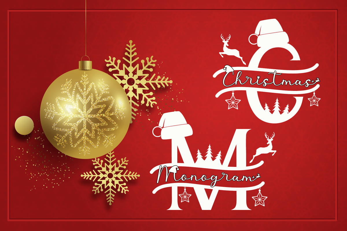 Cute Christmas Monogram Font - Free Download