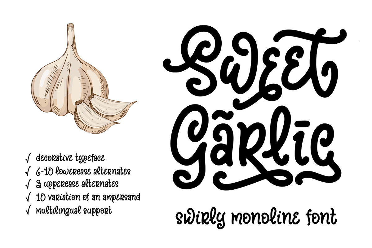 Sweet Garlic Font - Free Download