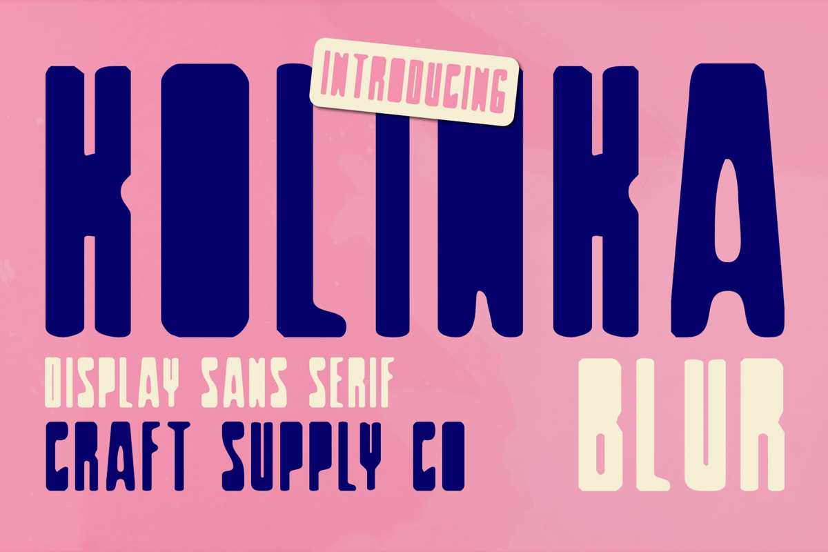 Kolinka Blur Font | craftsupplyco | FontSpace