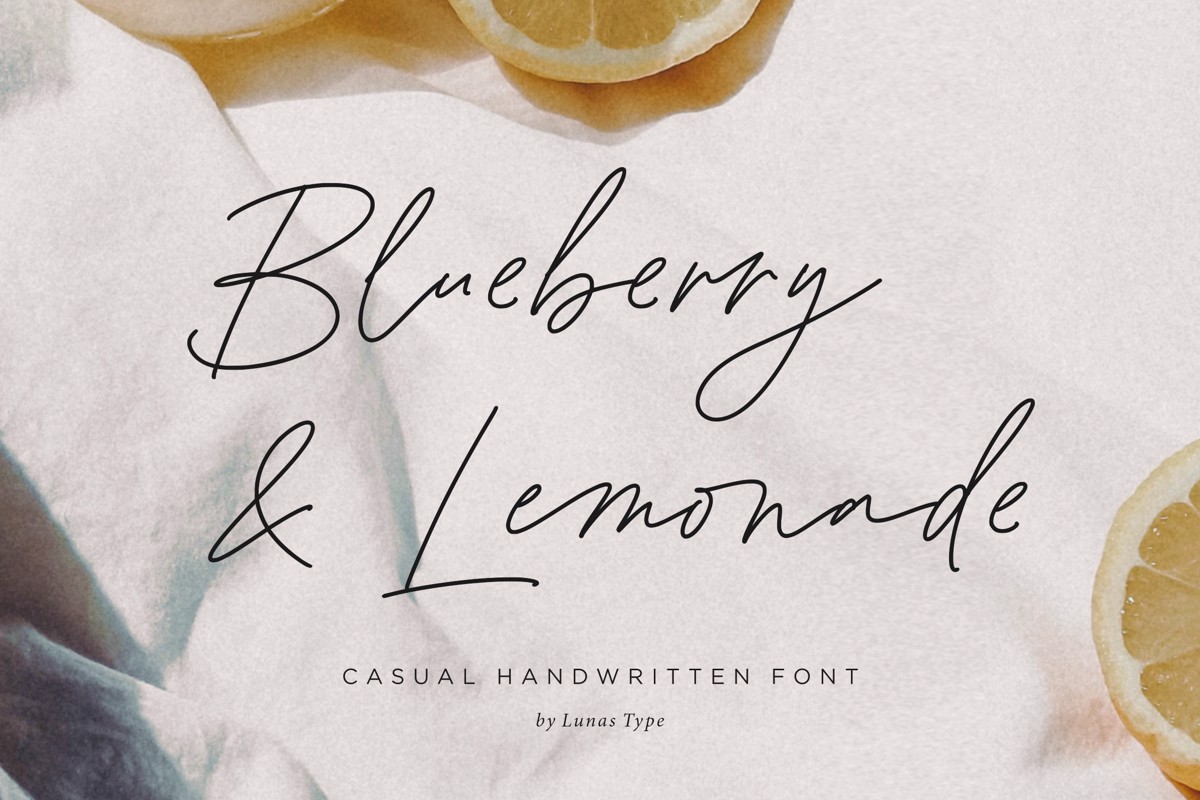 Blueberry and Lemonade Font - Free Download
