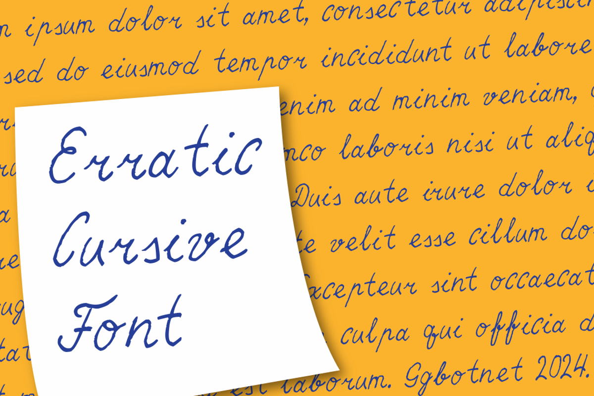 Erratic Cursive Font - Free Download