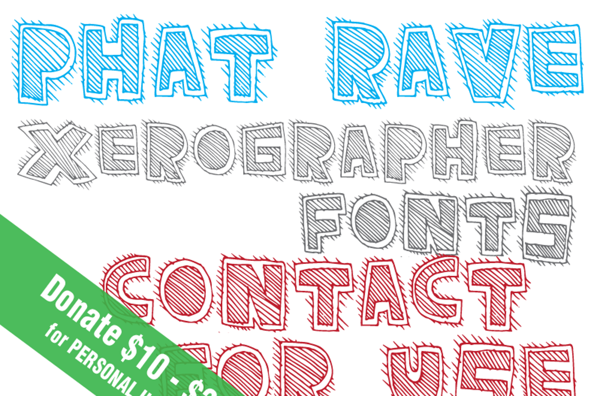 PhatRave Font | Xerographer Fonts | FontSpace