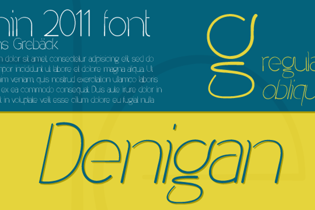 Denigan Font | Måns Grebäck | FontSpace
