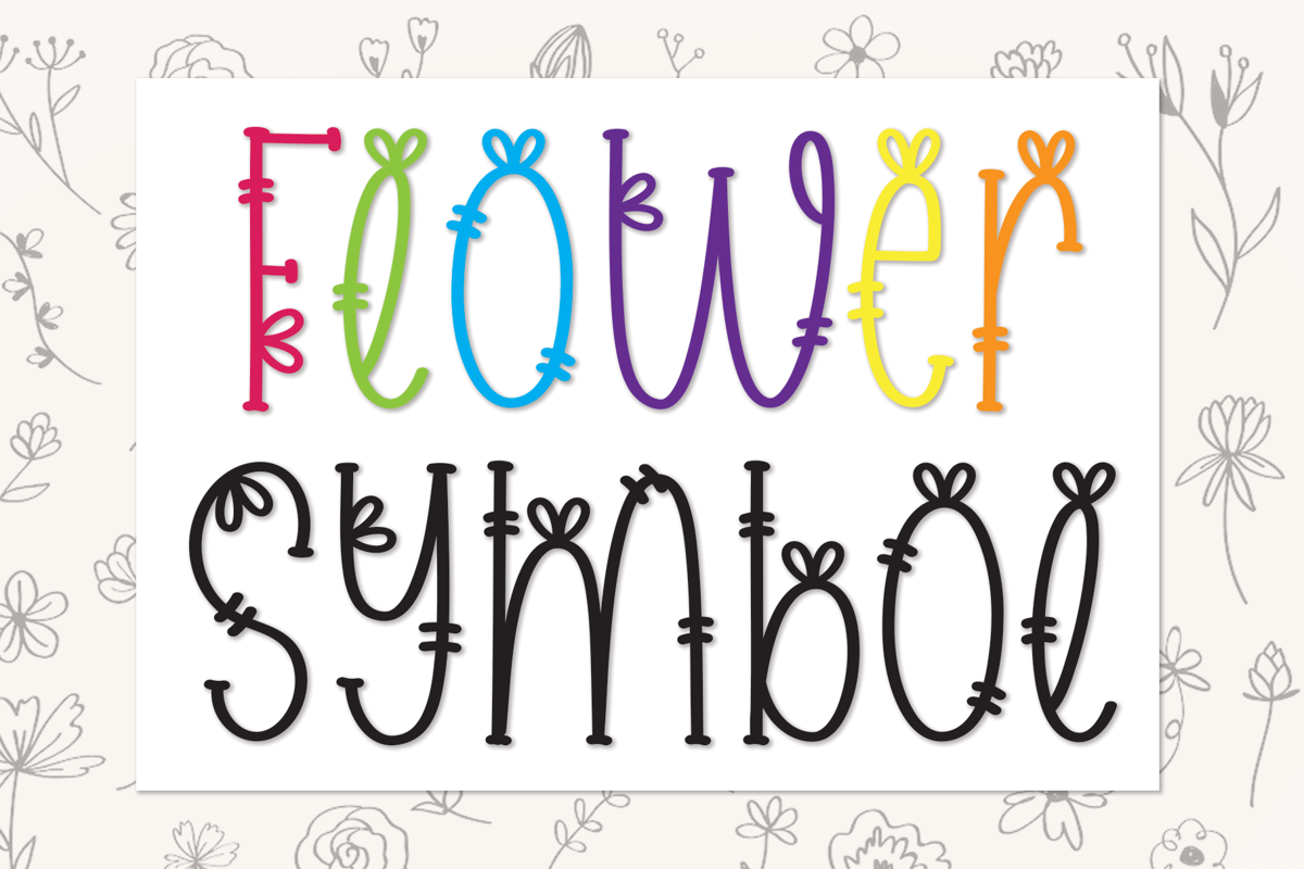 Flower Symbol Font | scratchones_creative | FontSpace