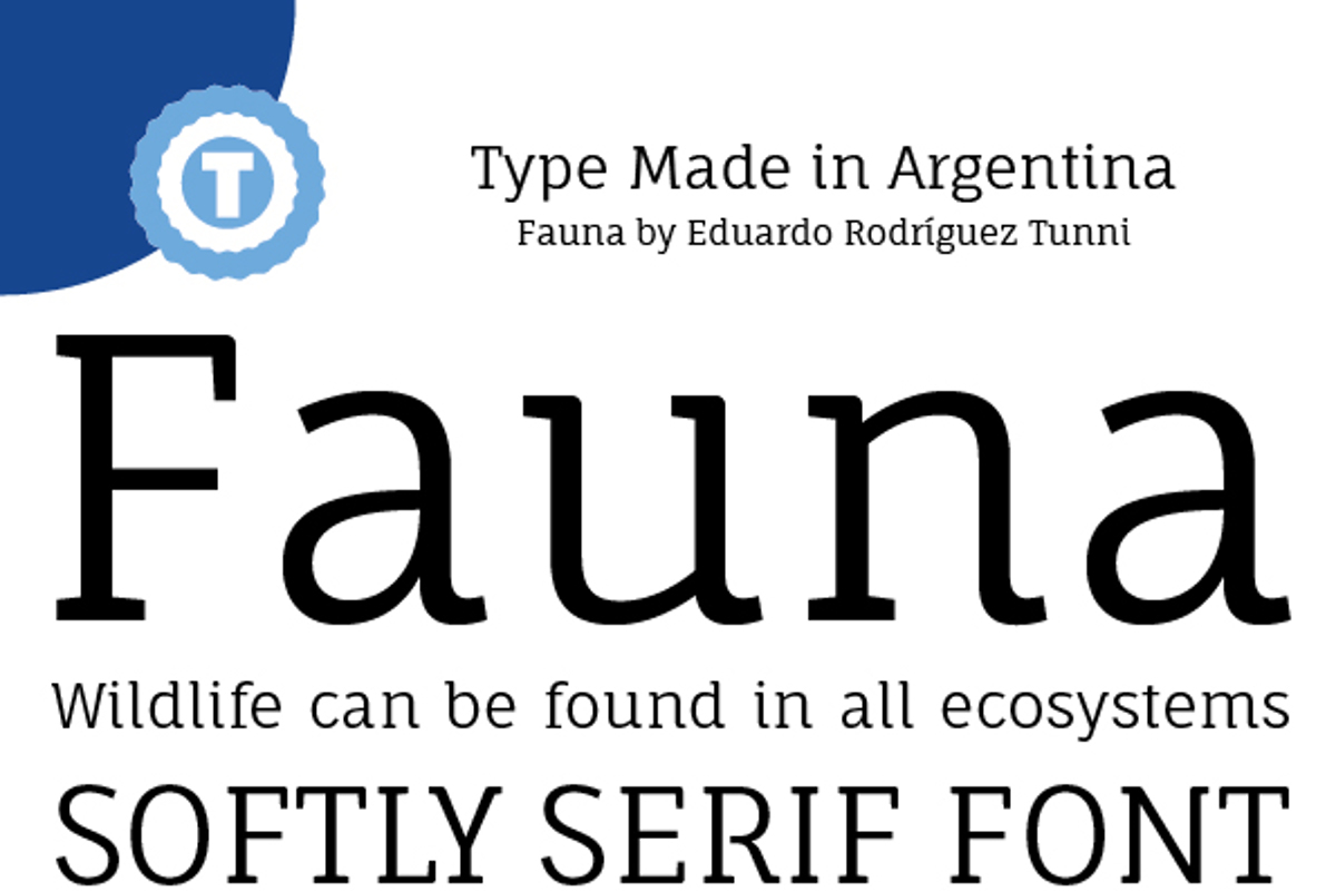 Fauna One Font | Eduardo Tunni | FontSpace