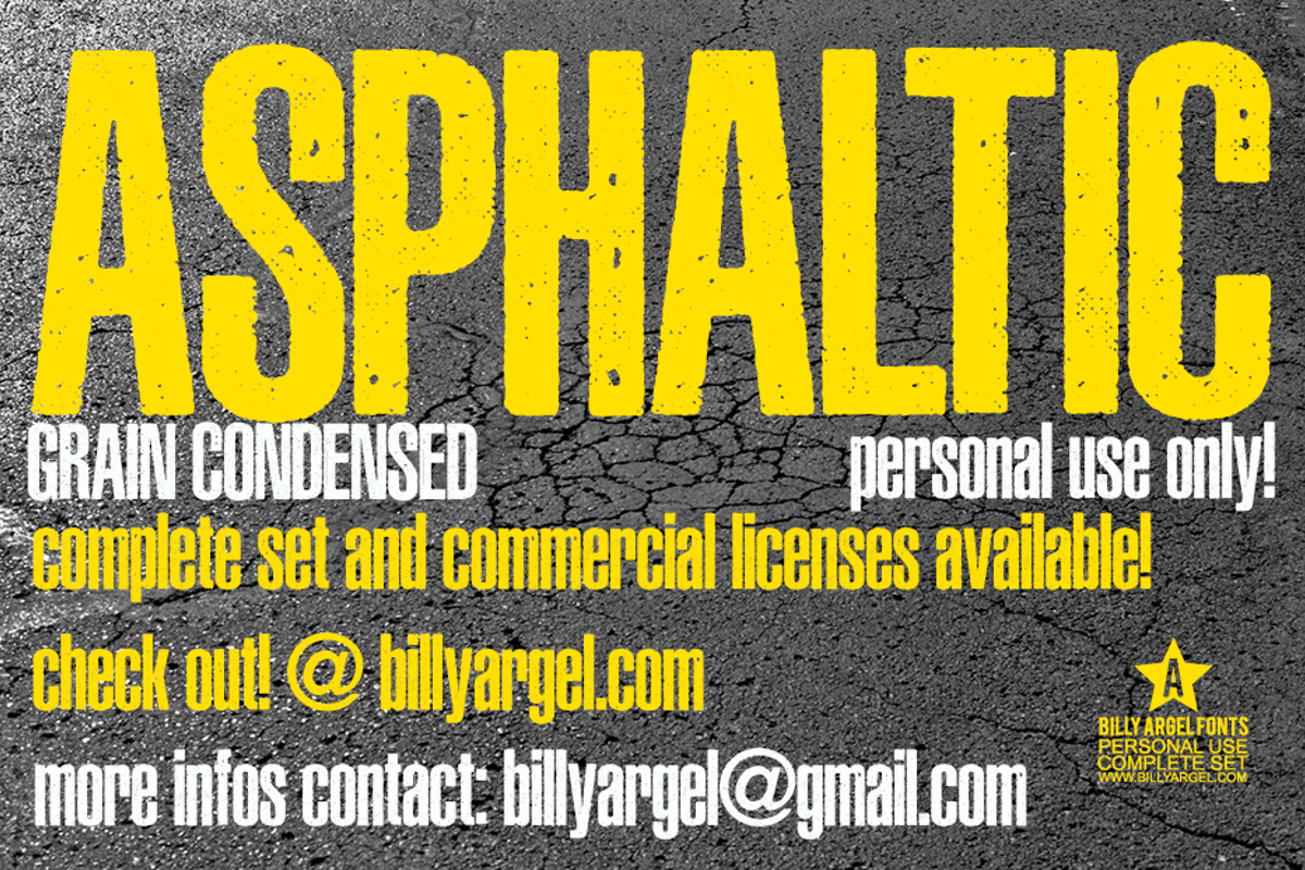 ASPHALTIC GRAIN CONDENSED Font - Free Download