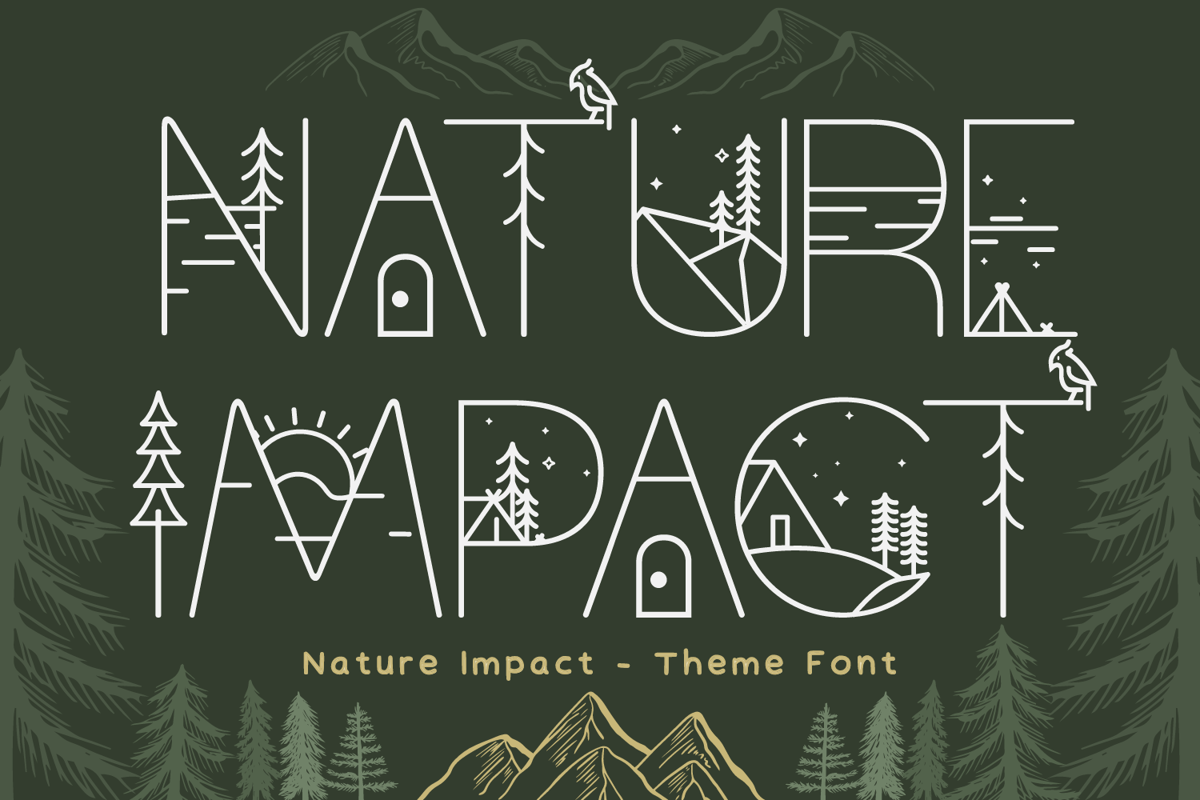 Nature Impact Font | 177Studio | FontSpace