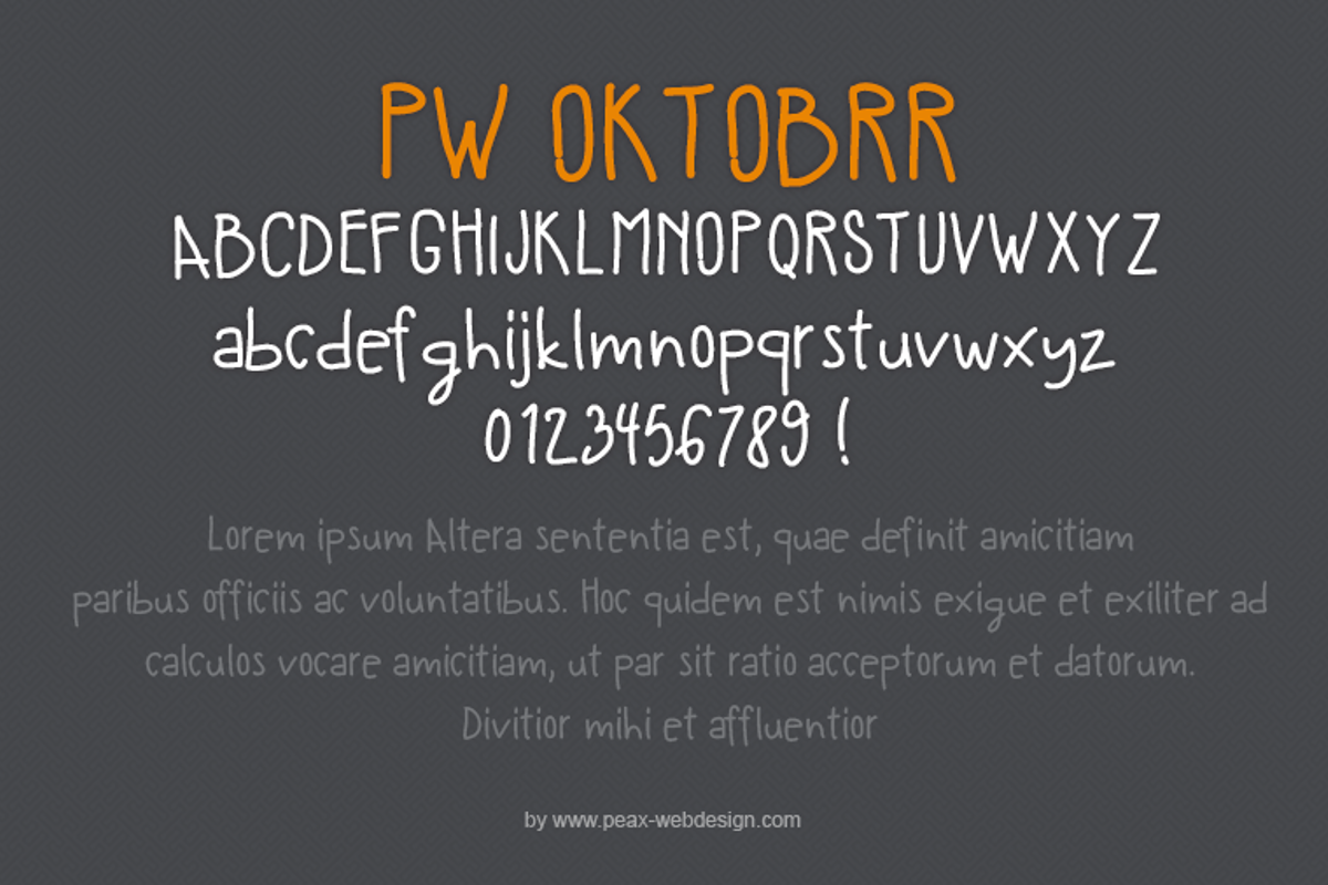 PW Oktobrr Font | Peax Webdesign | FontSpace