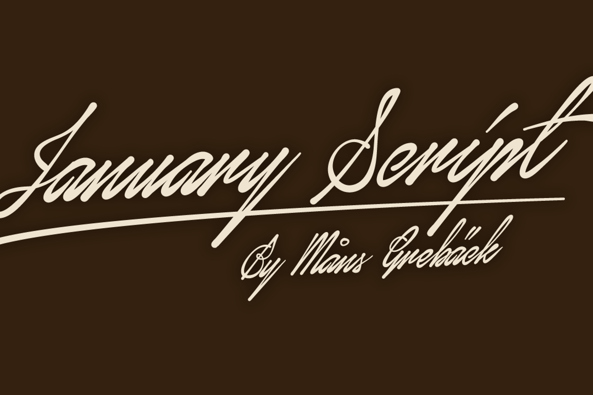 January Script Font | Måns Grebäck | FontSpace
