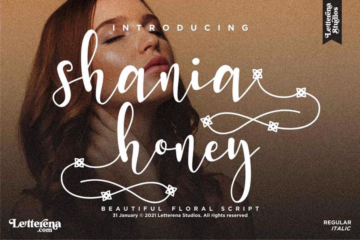 Shania honey Font | Letterena Studios | FontSpace