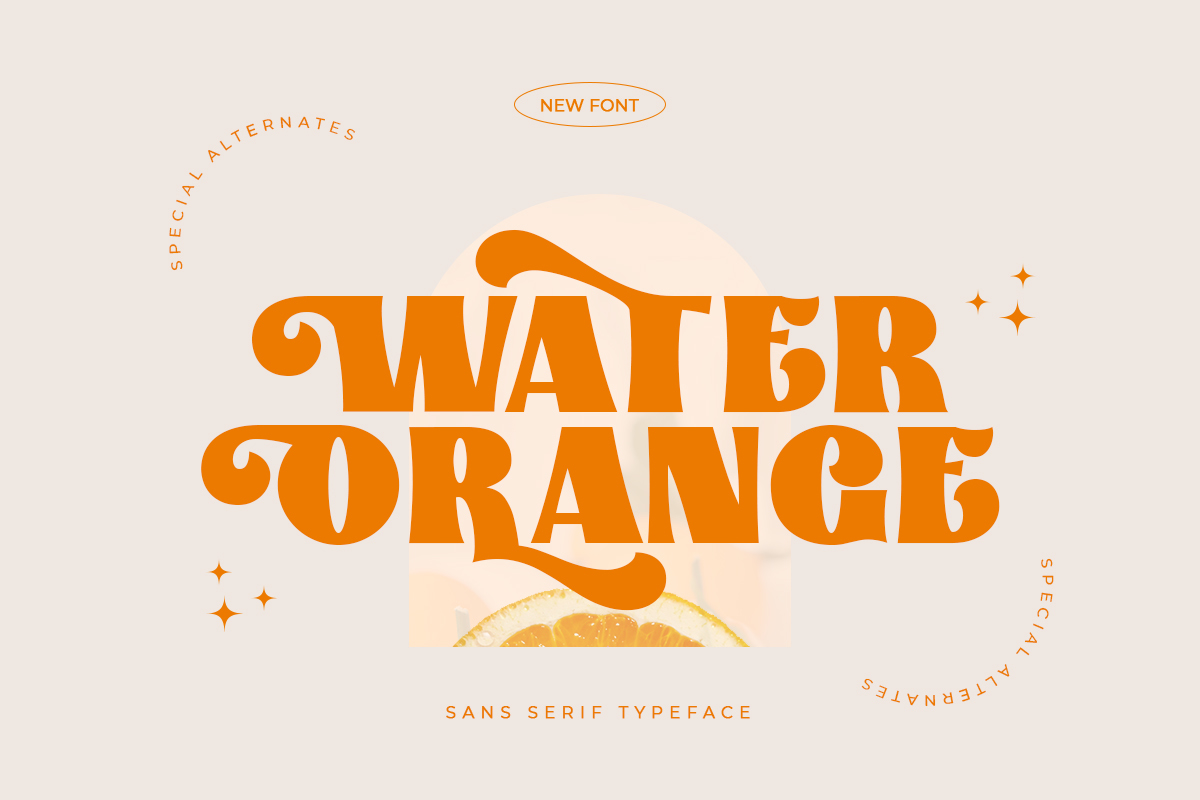 Water Orange Font - Free Download