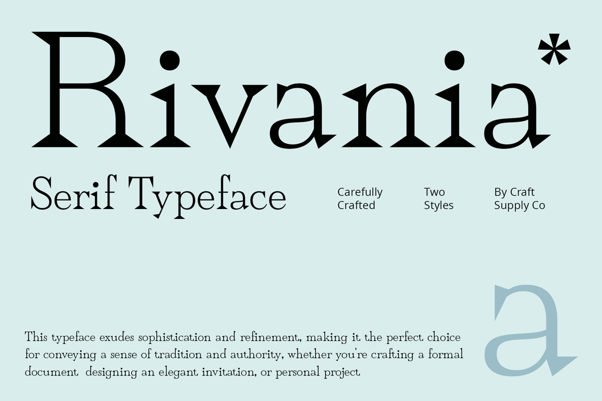 Rivania Font | craftsupplyco | FontSpace