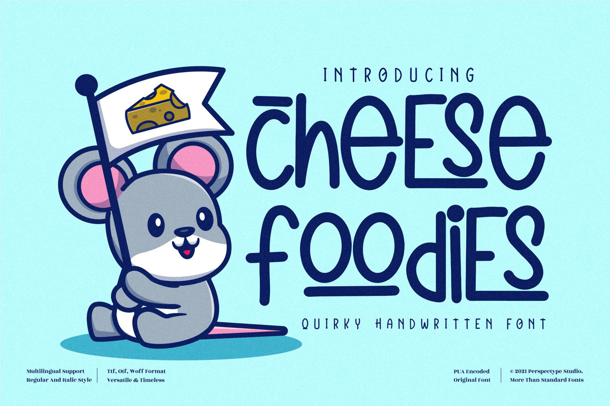 Cheese foodies Font | Perspectype Studio | FontSpace