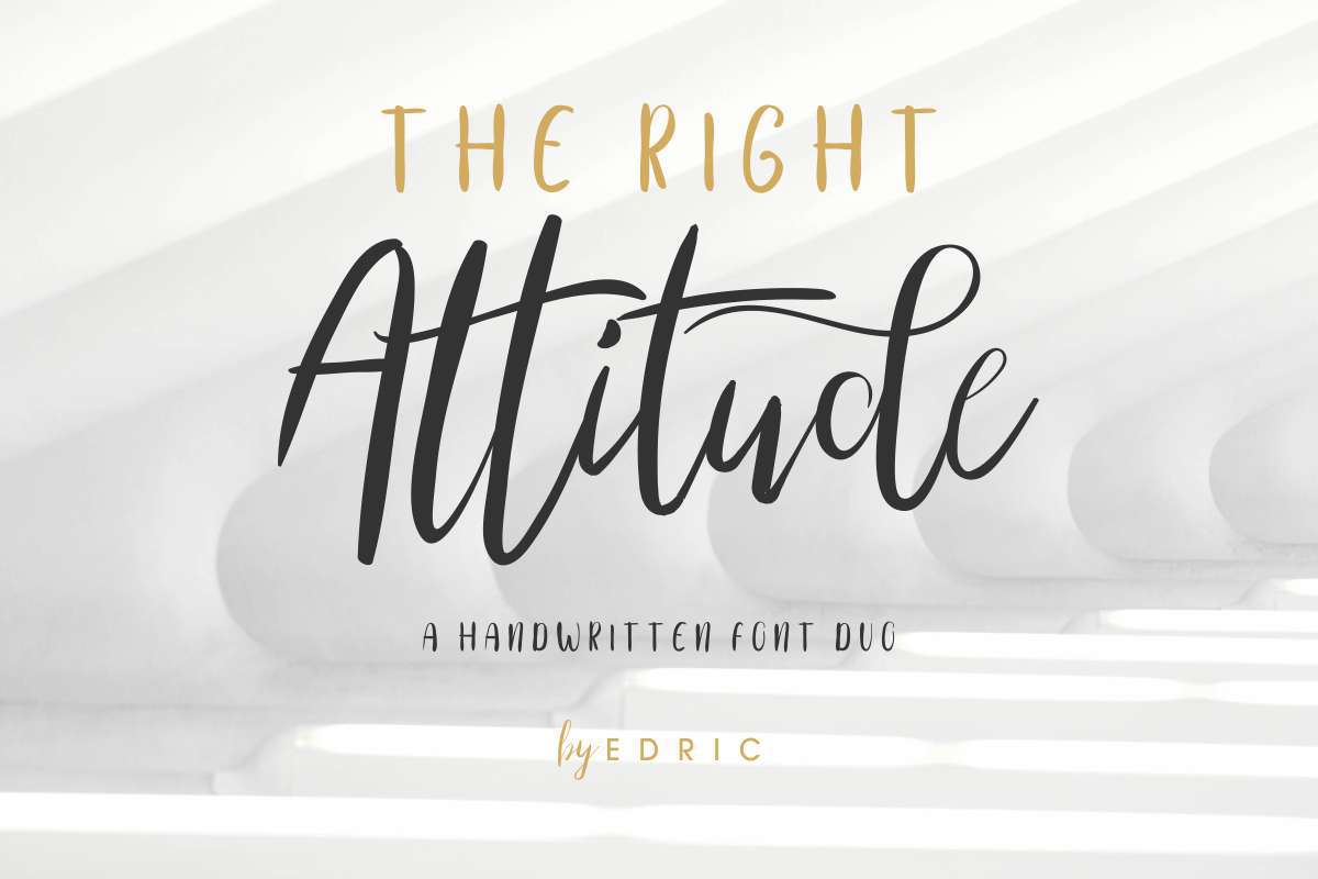 The Right Attitude Font - Free Download