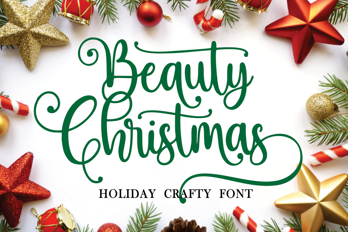 Beauty Christmas Font | Mozarella | FontSpace