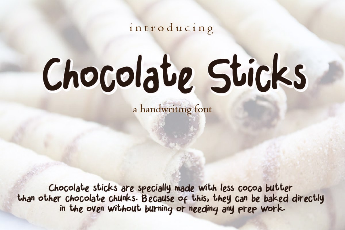 Chocolate Sticks Font - Free Download