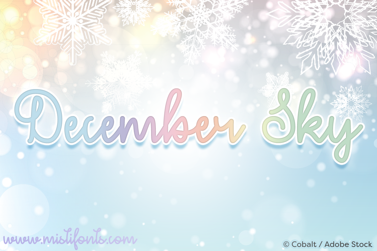 December Sky Font | Misti's Fonts | FontSpace