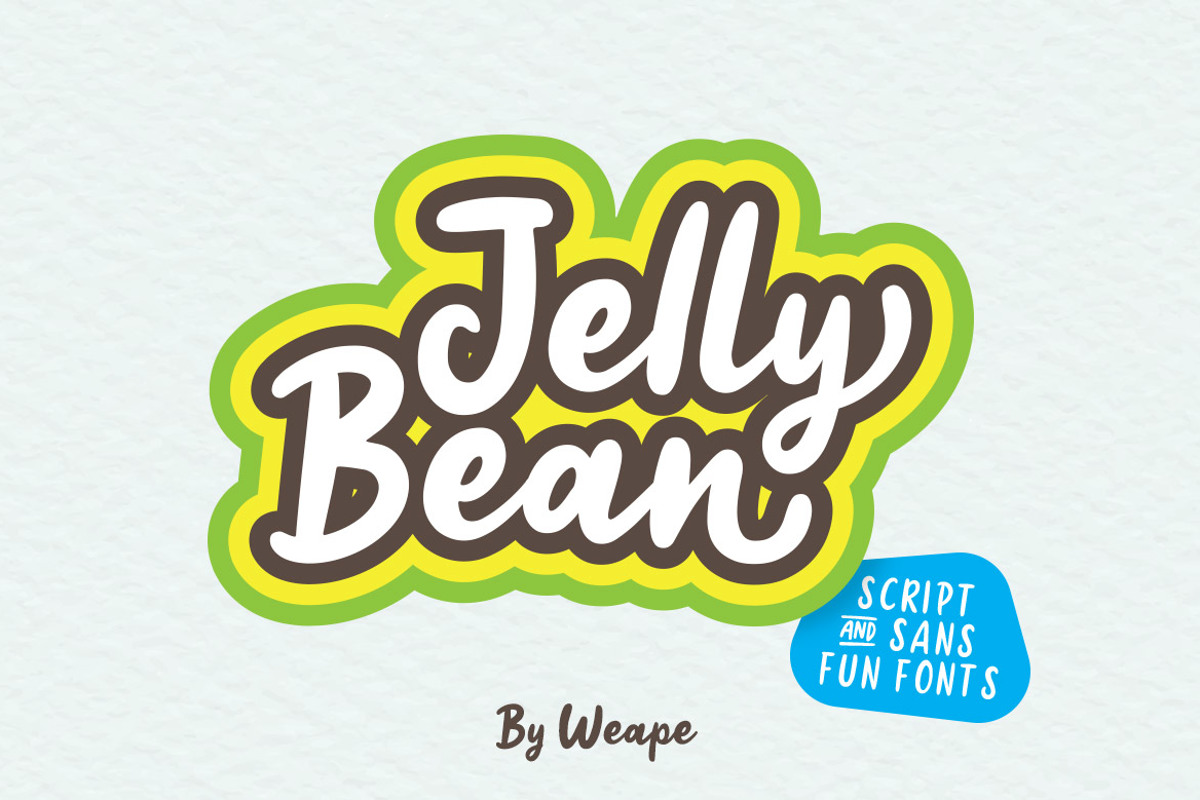 Jelly Bean Script Font | Weape Studio | FontSpace