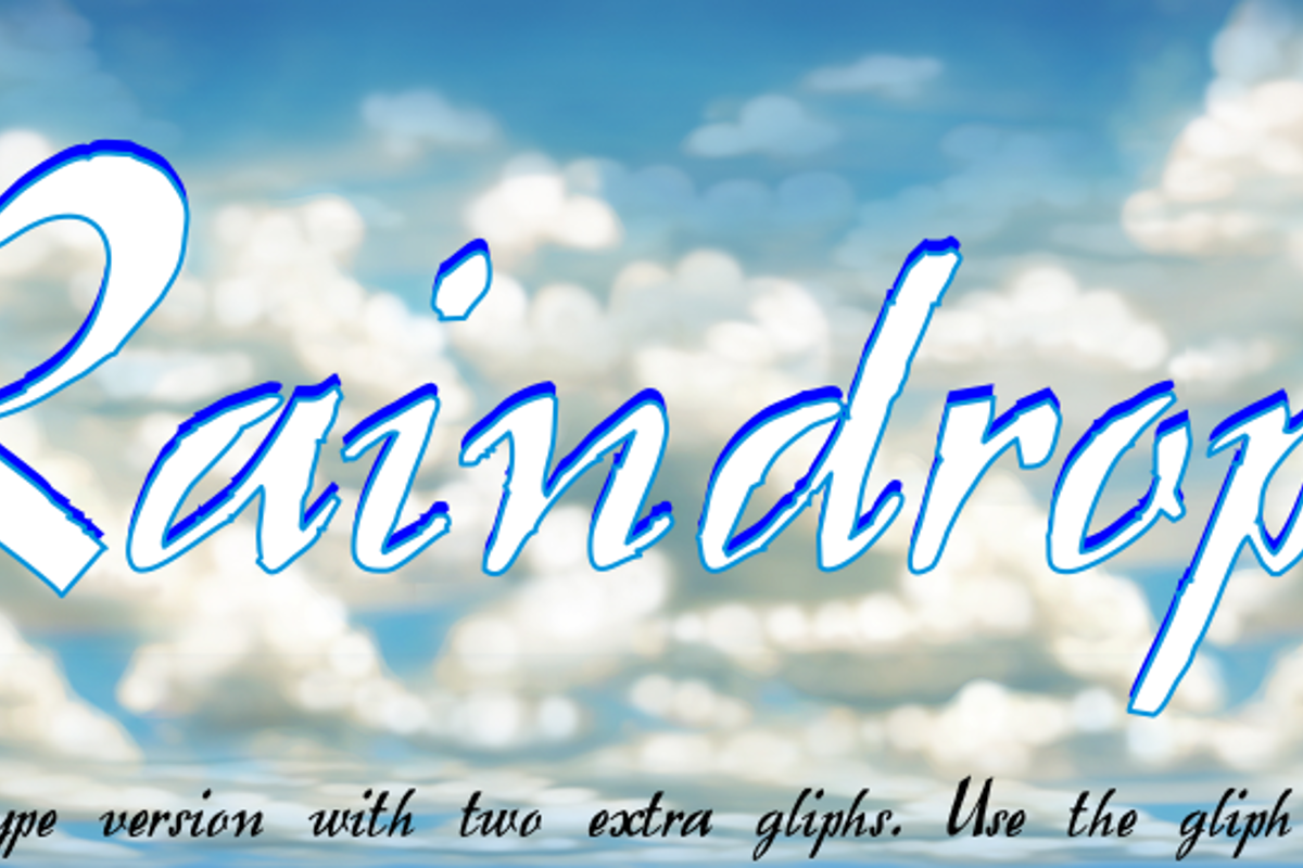 Raindrops Font | Intellecta Design | FontSpace