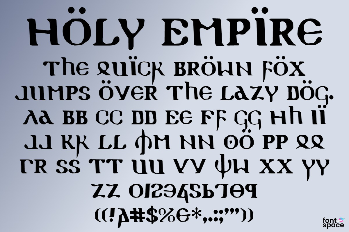 Holy Empire Font | Iconian Fonts | FontSpace