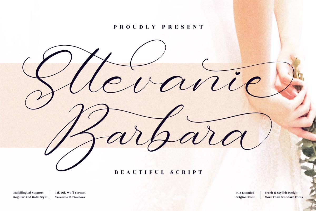 Sttevanie Barbara Font | Perspectype Studio | FontSpace