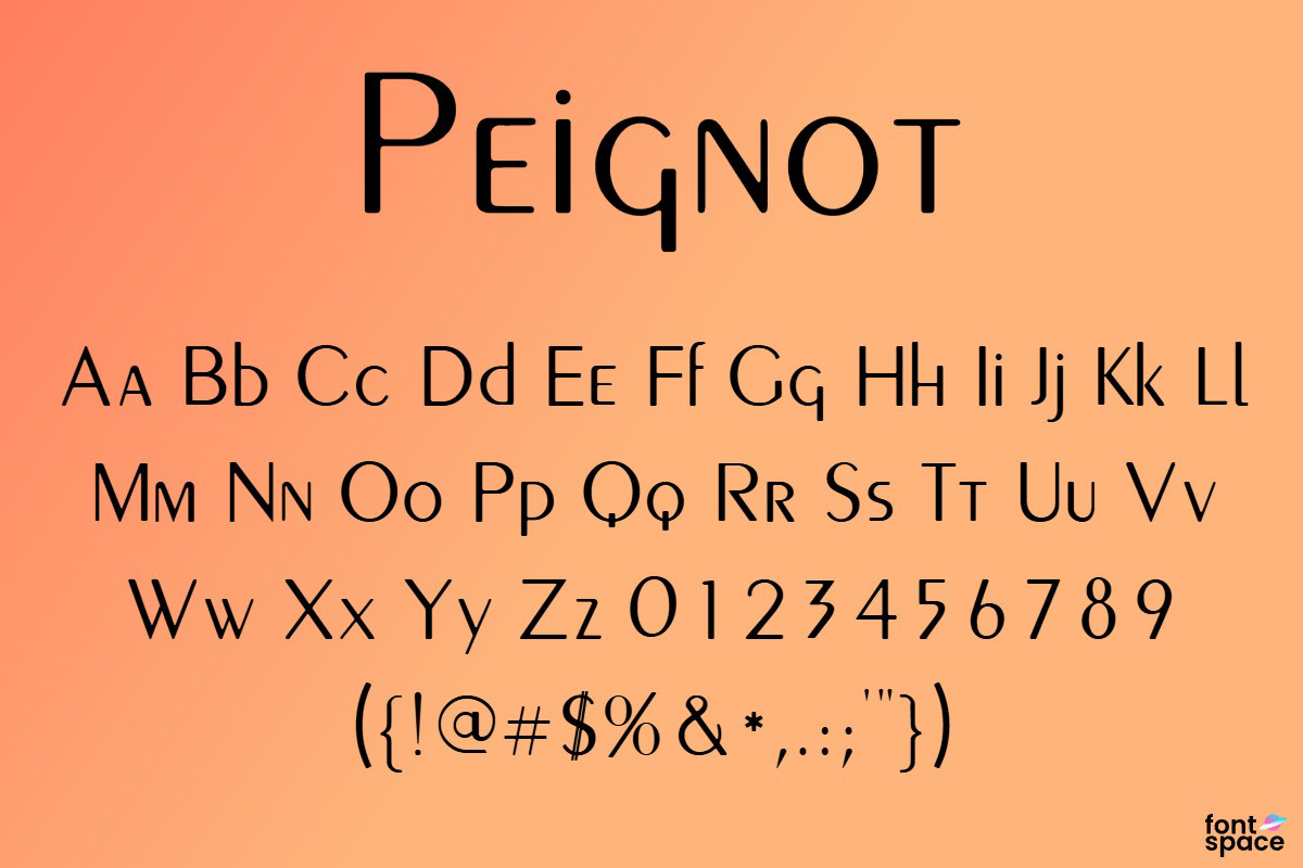 Peignot Font - Free Download