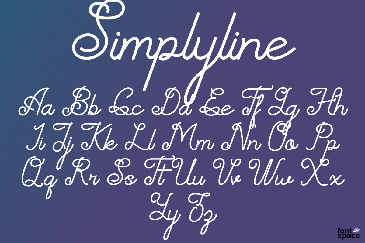 Simplyline Font | PutraCetol Studio | FontSpace