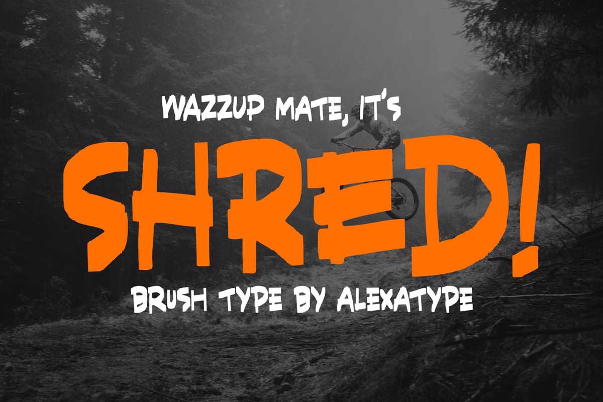 SHRED Font - Free Download