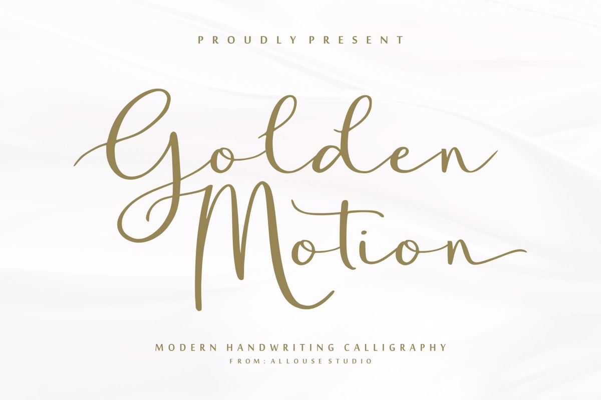 Golden Motion Font | Allouse.Studio | FontSpace