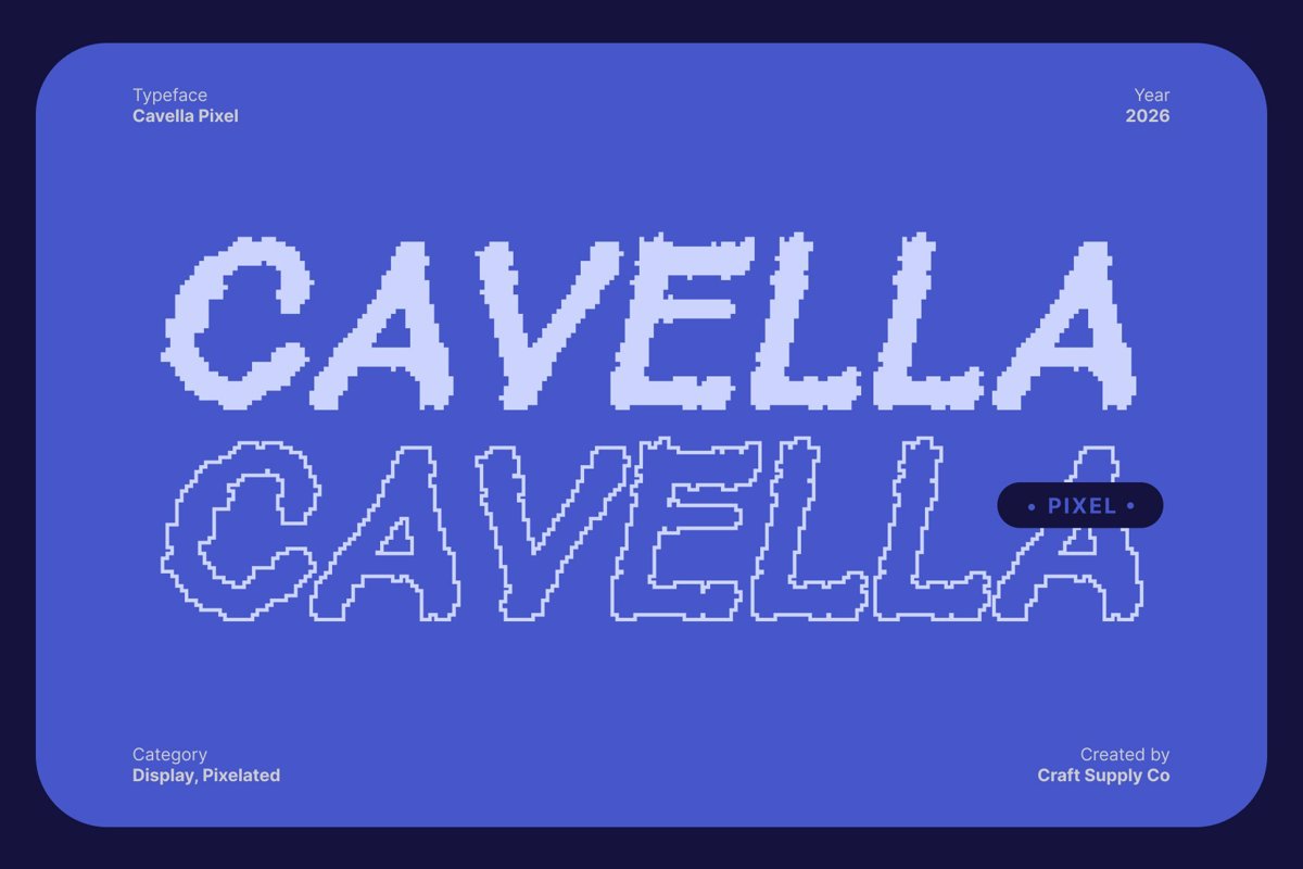 Cavella Pixel Font - Free Download