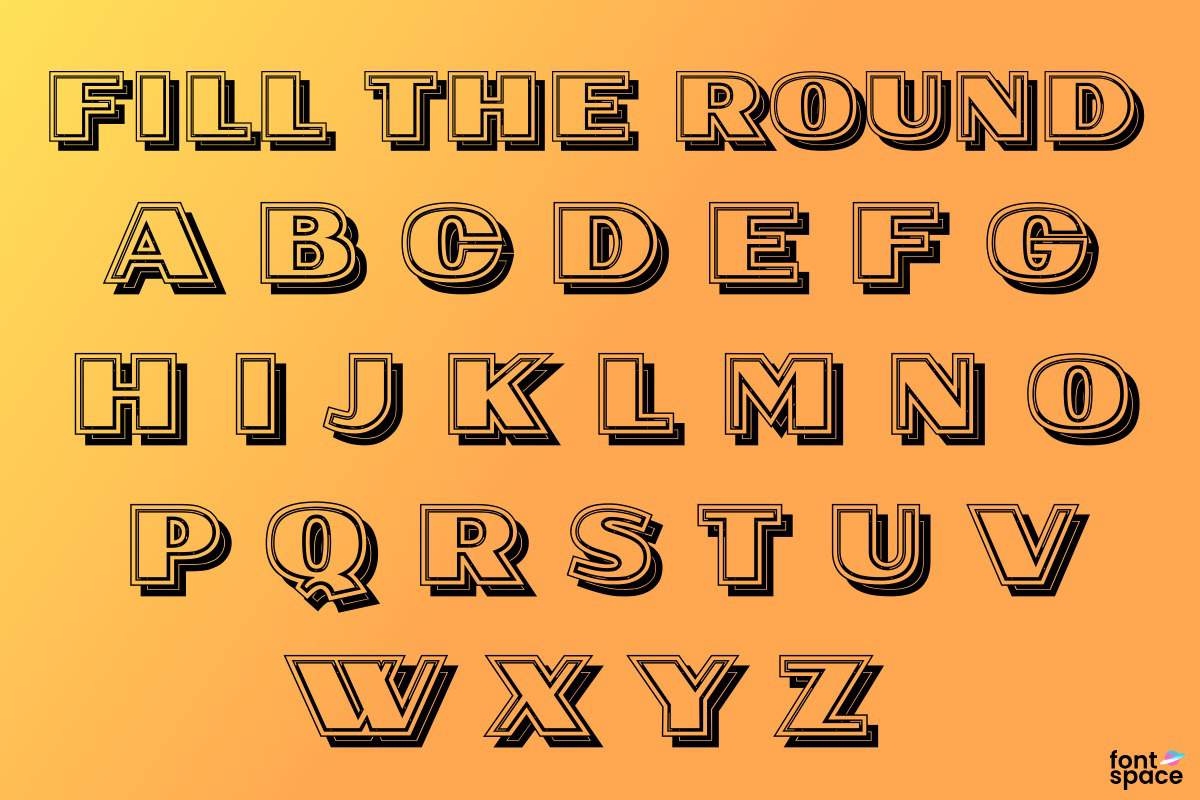 Fill The Round Font | Vladimir Nikolic | FontSpace