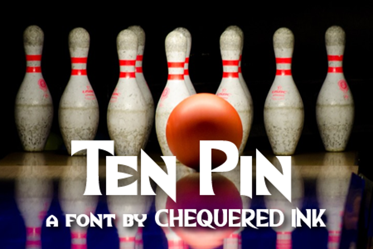 Ten Pin Font | Chequered Ink | FontSpace