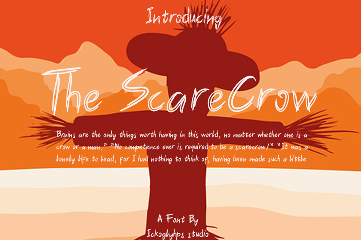 The Scarecrow Font | ickoglyphsstudio | FontSpace