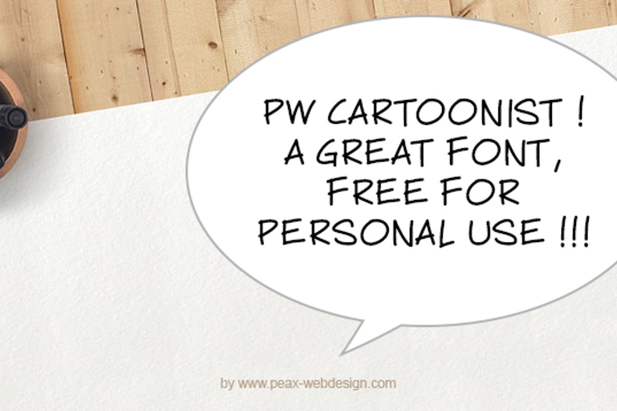PW Cartoonist Font | Peax Webdesign | FontSpace