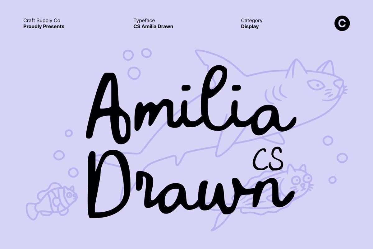 CS Amilia Drawn Font - Free Download