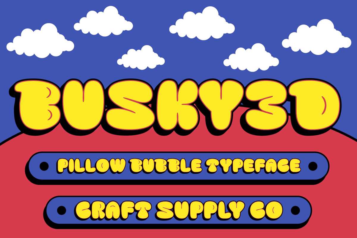 Busky 3D Font - Free Download