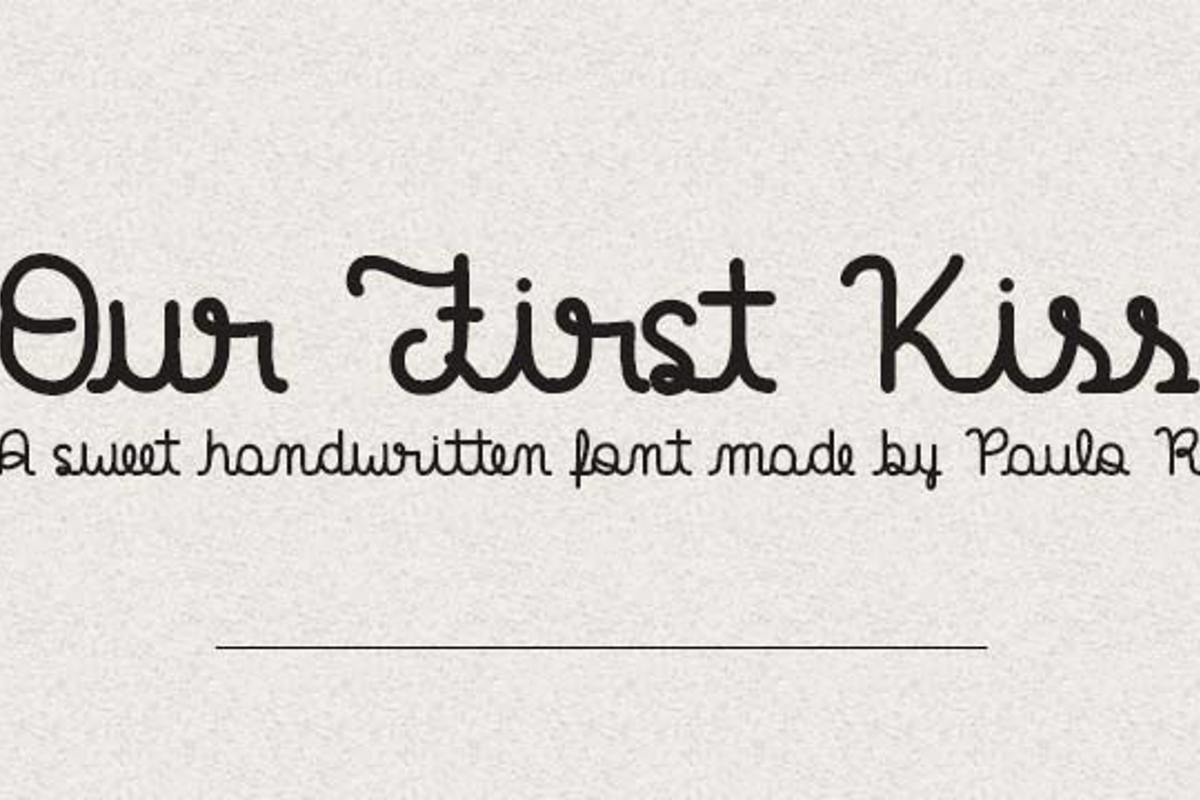 Our First Kiss Font | Paulo R | FontSpace
