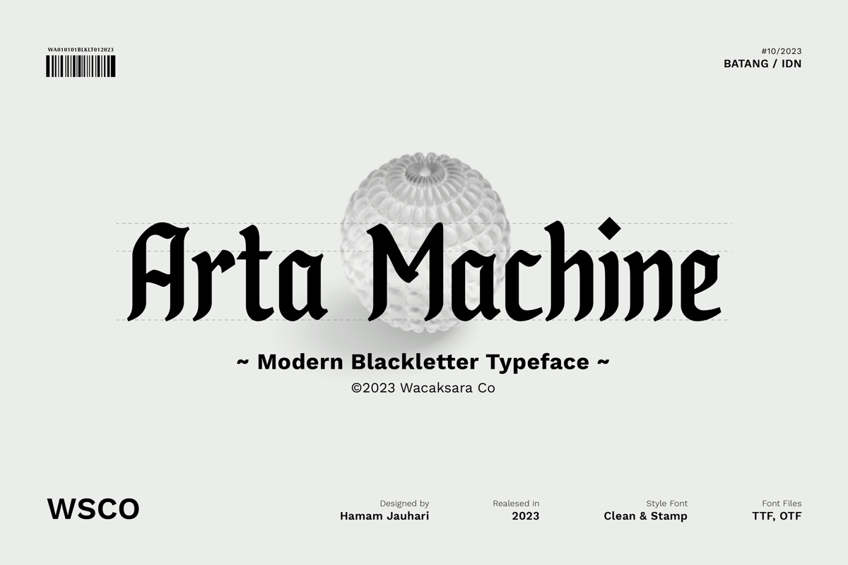 Arta Machine Blackletter Font - Free Download