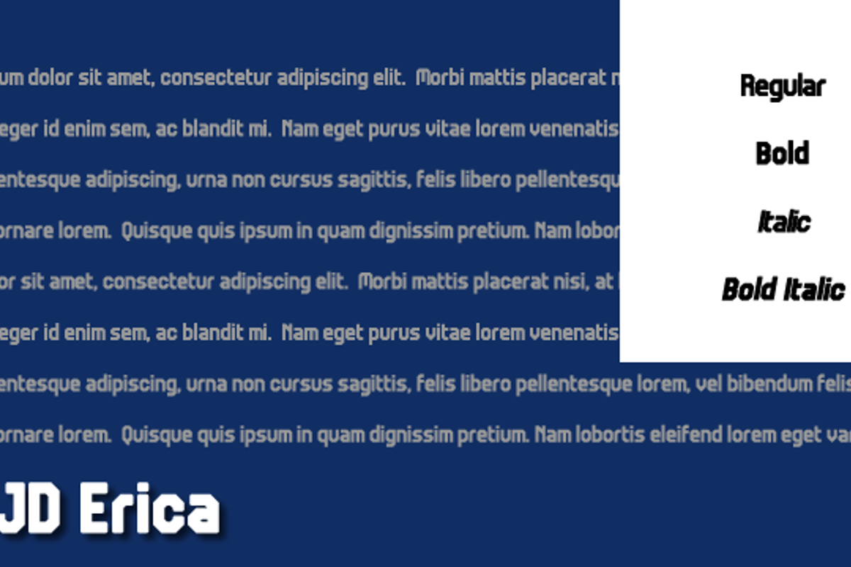 JD Erica Font | Jecko Development | FontSpace