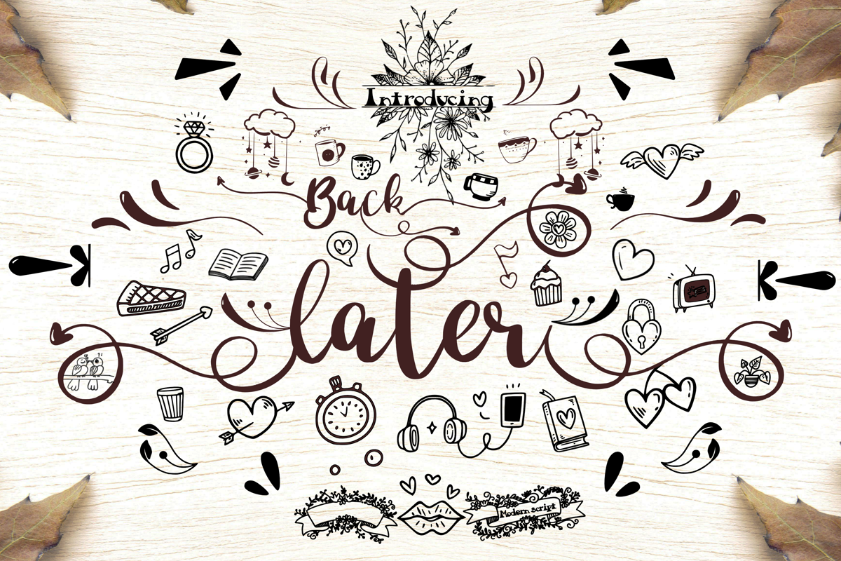 Back later Font | cocodesign | FontSpace