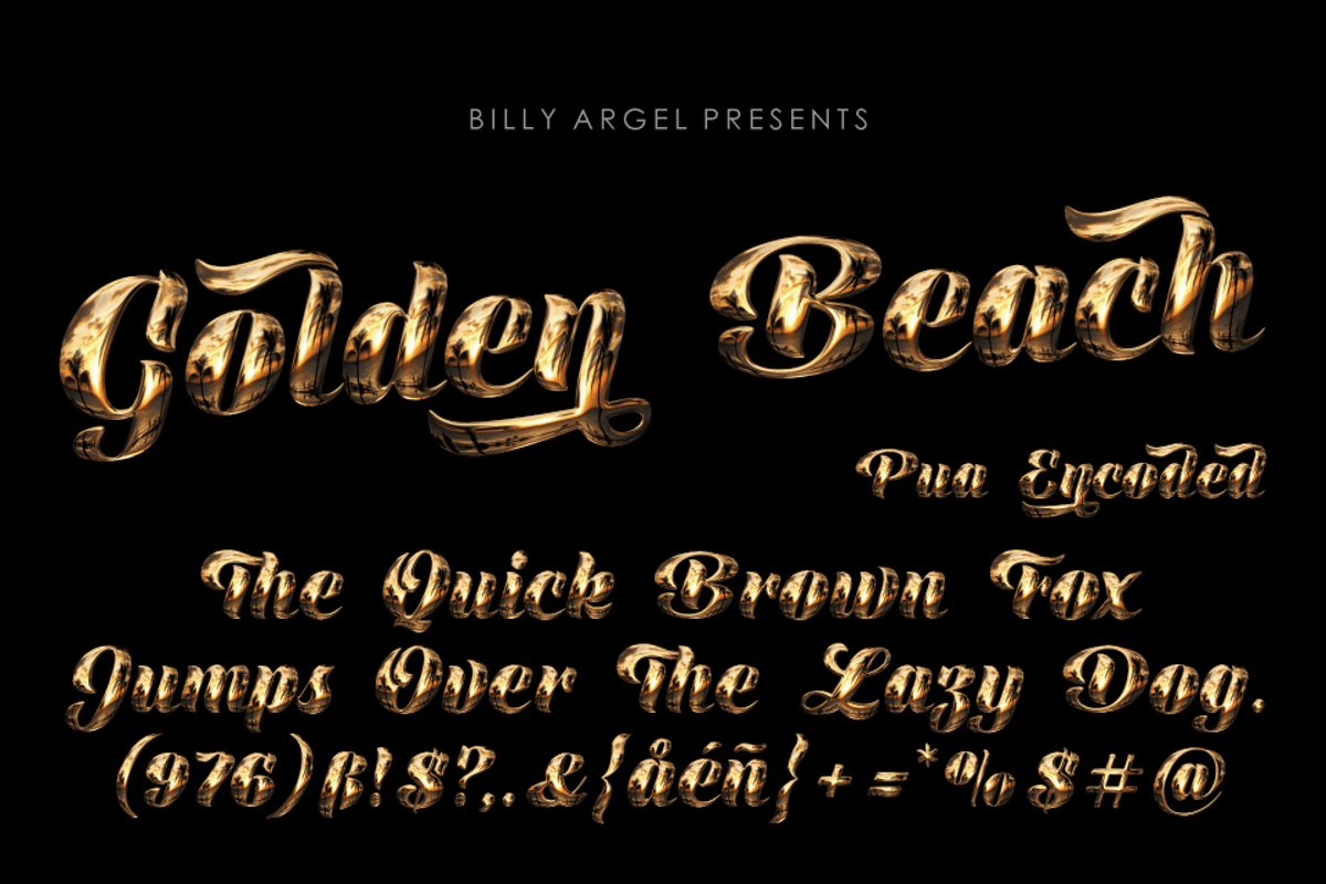 Golden Beach Font Billy Argel Fonts FontSpace