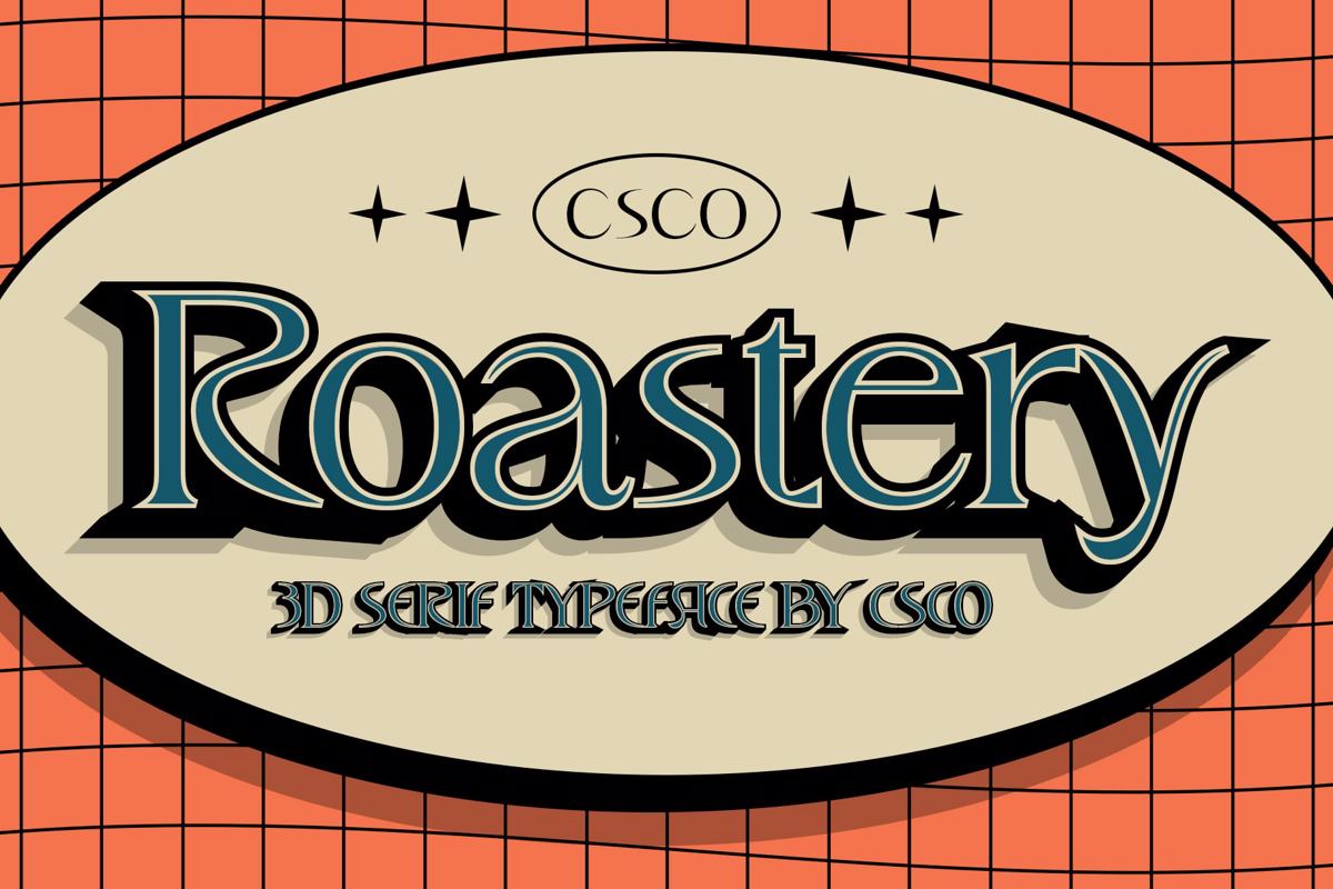 CS Roastery 3D Font | craftsupplyco | FontSpace