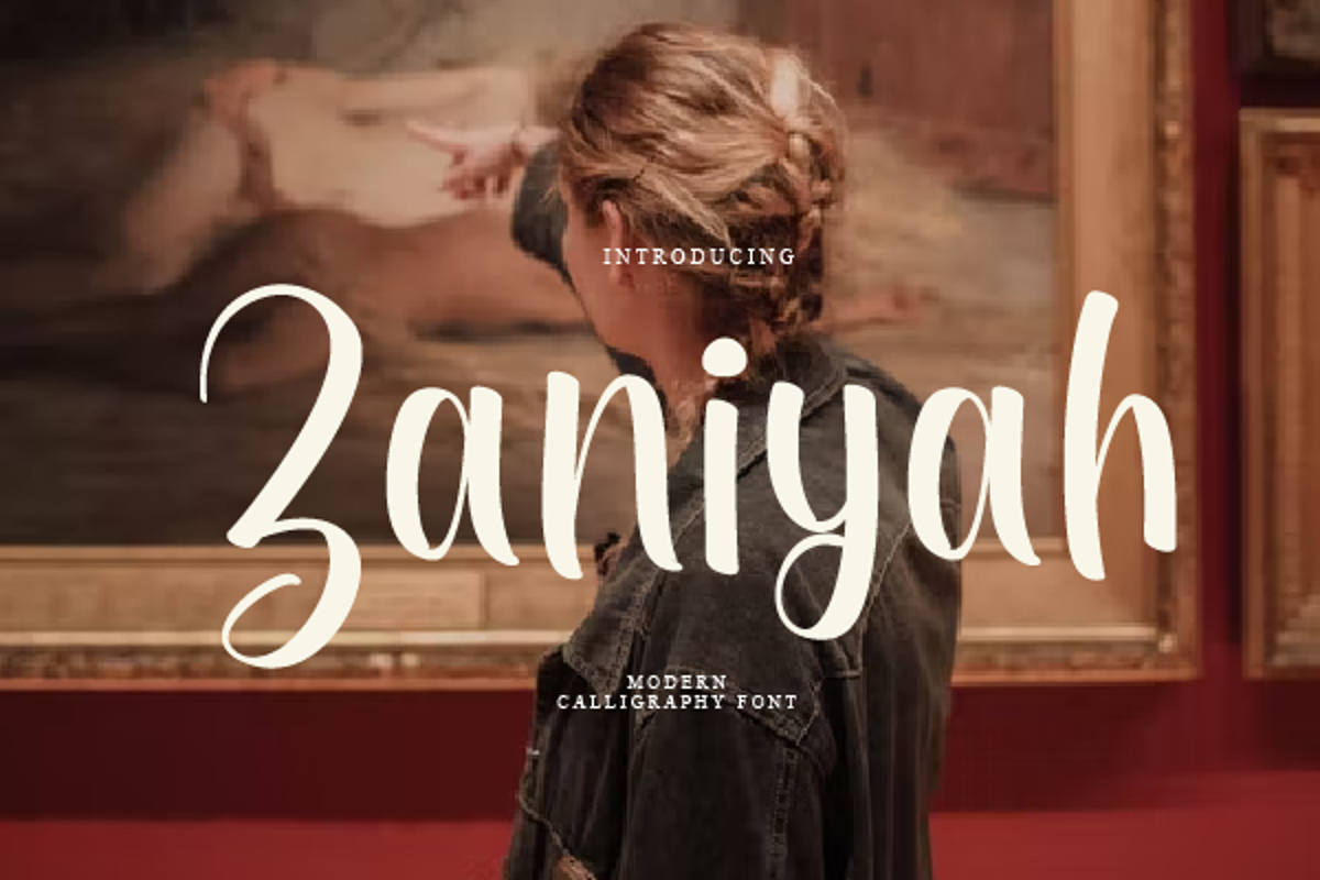 Zaniyah Font | Okara Studio | FontSpace
