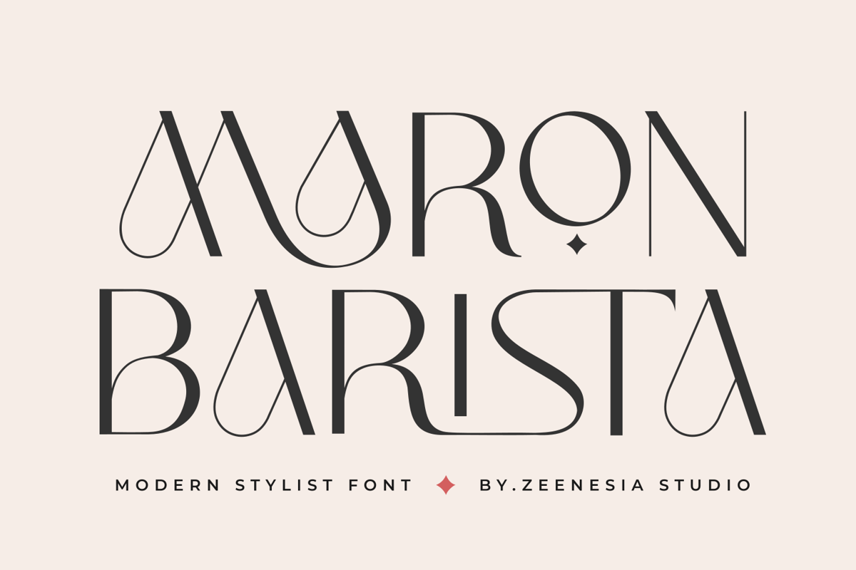 Maron Barista Only Font | zeenesia studio | FontSpace