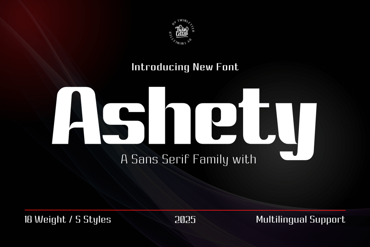 Ashety Font | twinletter | FontSpace