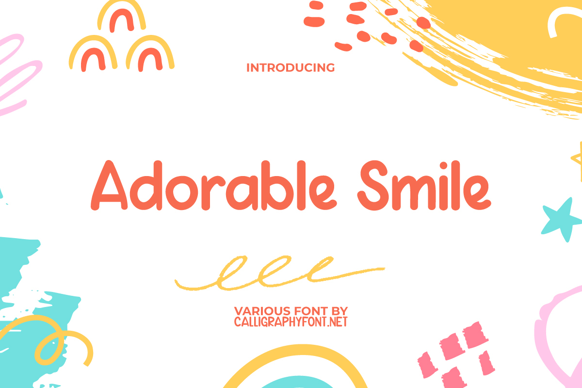Adorable Smile Font | CalligraphyFonts.net | FontSpace