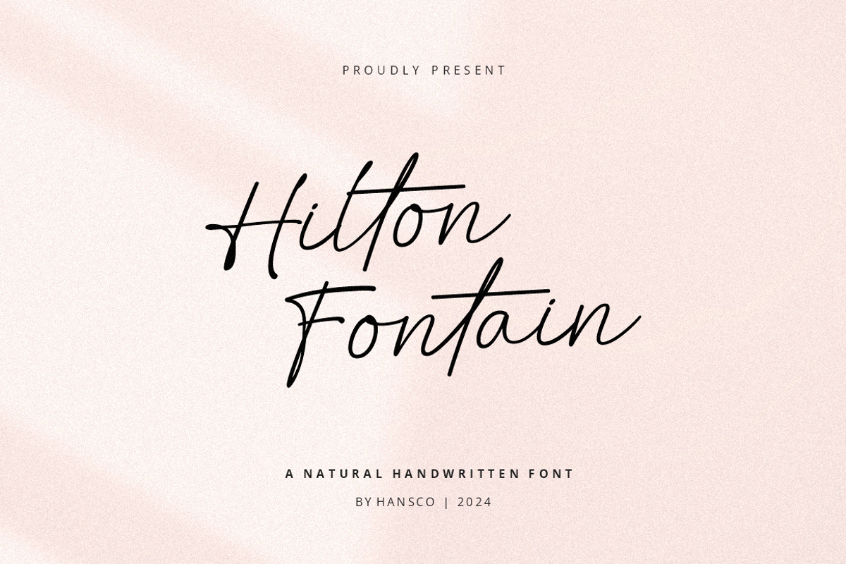 Hilton Fontain Font | hansco | FontSpace
