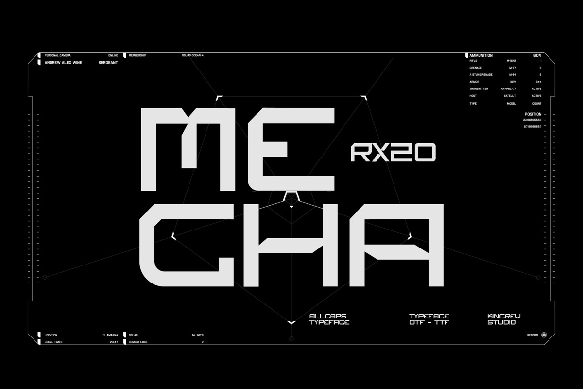 MECHA RX 20 Font - Free Download