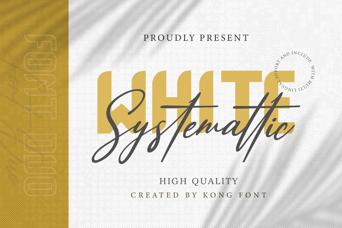 White Systemattic Font - Free Download
